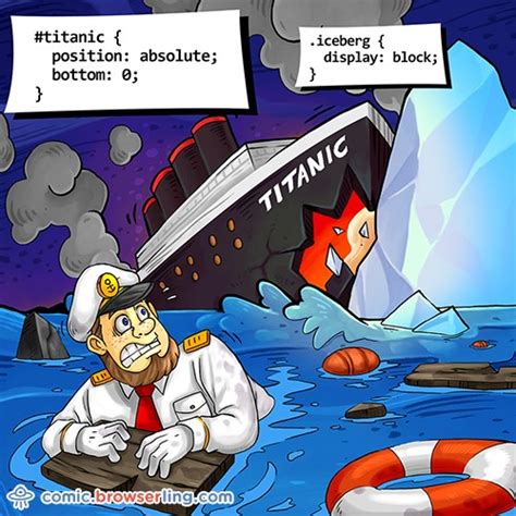 I Love Coding Titanic And Iceberg Css Pun Web Developer Joke By