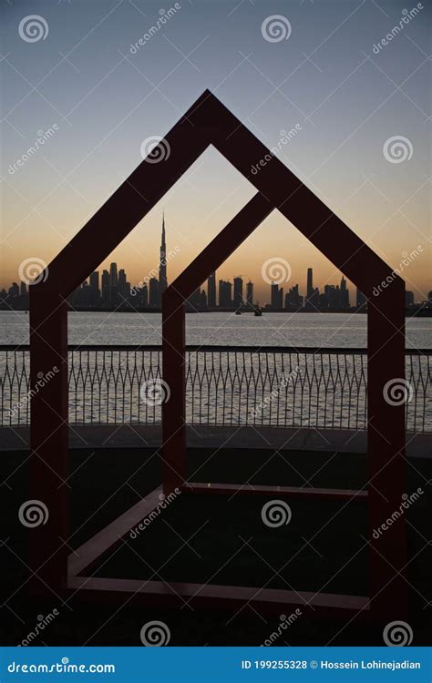 Dubai Slyline From Dubai Creek Harbour And Dubai Canal To Downtown And