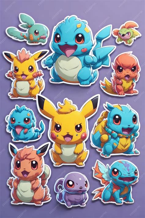 Premium Ai Image Pokemon Pikachu Charizard Bulbasaur Squirtle Gengar