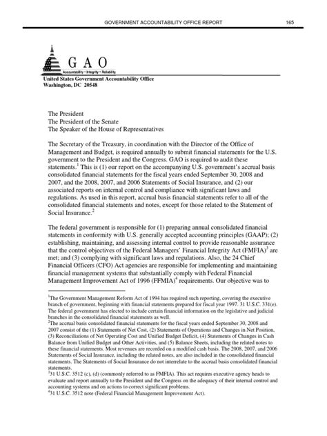 2008 Gao Audit Report Download Free Pdf Chief Financial Officer