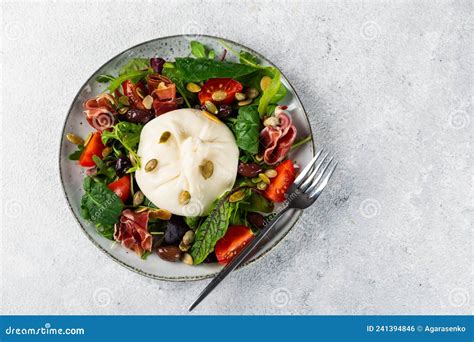 Burrata Italiaanse Verse Kaas Bereid Uit Room En Melk Van Buffels Of