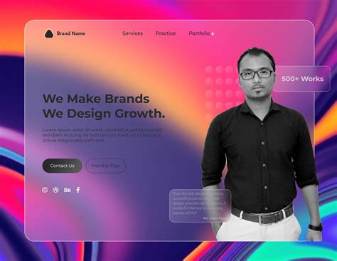 Trending Glass Morphism Effect Web UI On Behance