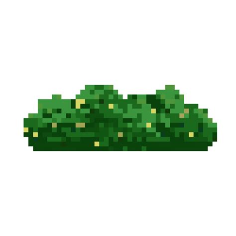 Green Bush Foliage Pixel Illustration 29722777 Png