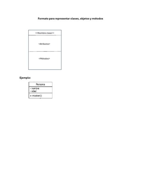 Representación De Clases Atributos Y Metodos Pdf