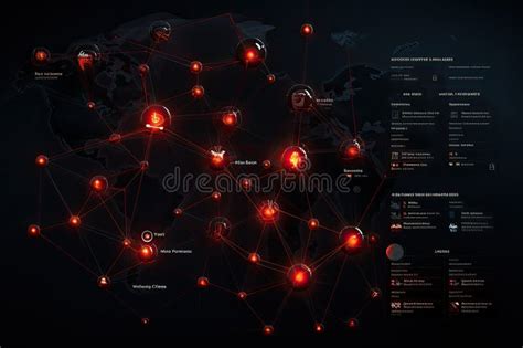 Screen With Network Topology And Threats Cyber Security Data Protection Business Technology