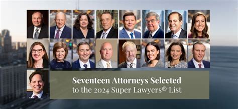 Seventeen Attorneys Selected To The 2024 Super Lawyers List