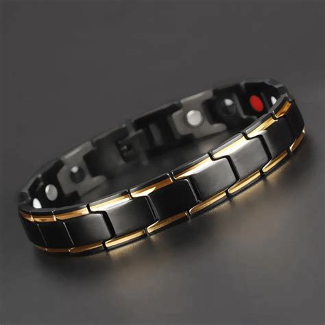 글래머 패션 메탈 브레이드 마그네틱 분리형 스트랩 체인 팔찌 남성용 개성 레저 건강 주얼리 Aliexpress