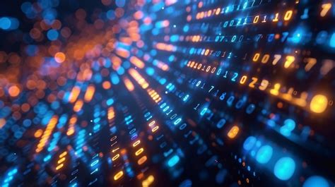 Premium Photo Binary Waterfall Flowing Into A Data Lake