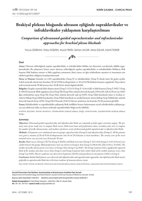 Pdf Comparison Of Ultrasound Guided Supraclavicular And