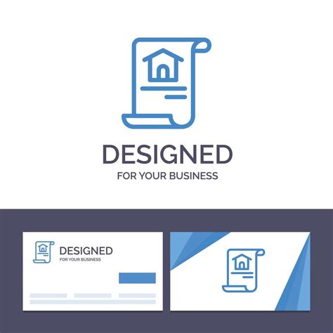Creative Business Card And Logo Template Construction Document Home