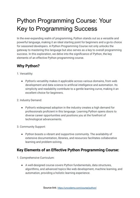 Ppt Python Programming Course Your Key To Programming Success Powerpoint Presentation Id