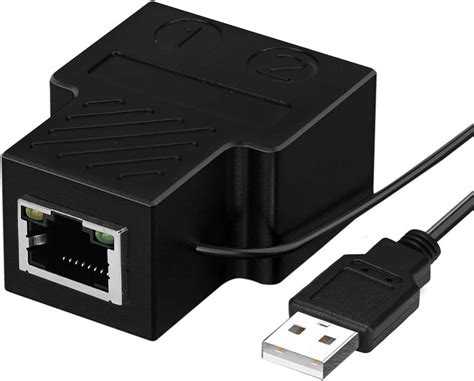 Dycall Rj Splitter Connector With Usb Power Port Female To Female Network Adapter Cat