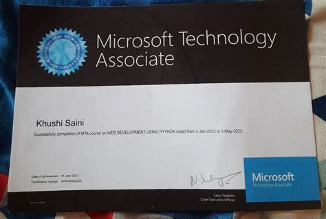 Khushi Saini On Linkedin Microsofttechnologyassociate Microsoft