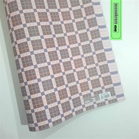Jual Kertas Kado Sansan Wawa Motif Pattern Kotak Kotak Coklat