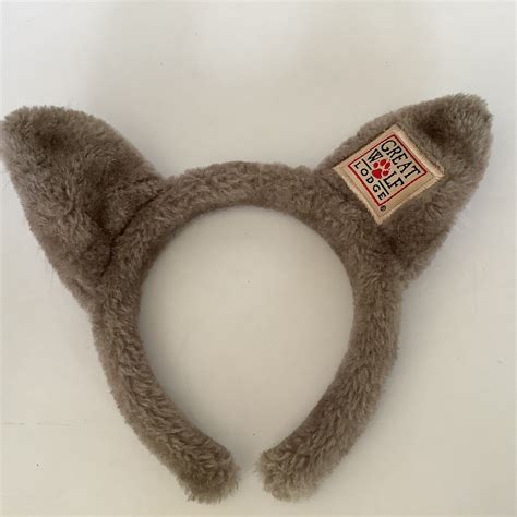 1 Pair Of Great Wolf Lodge Gray Wolf Ears Souvenir And Gem