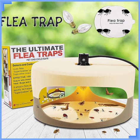 Flea Trap Discs Flea Lamp Sticky Pads Dome Flea Capture Trap Pet Home