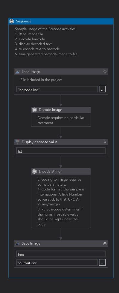 Barcode Activities Rpa Component Uipath Marketplace Overview