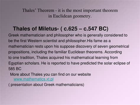 Ppt Thales Theorem Powerpoint Presentation Free Download Id3402180