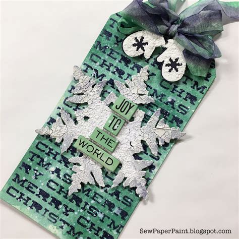 SewPaperPaint 12 Tags Of Christmas Mittens And Embossed Tree