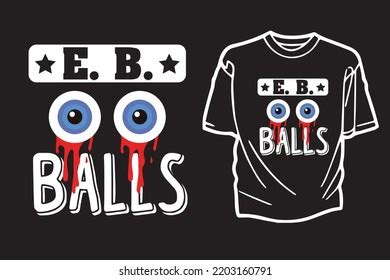 Eb Balls Halloween T Shirt Design Stock Vector Royalty Free