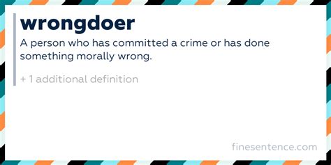 Wrongdoer Definition Meaning And Examples In English