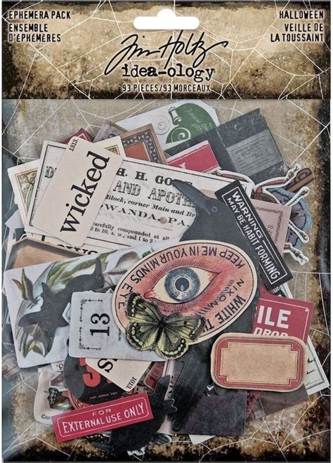 Idea Ology Tim Holtz Halloween Ephemera Pack Th94151