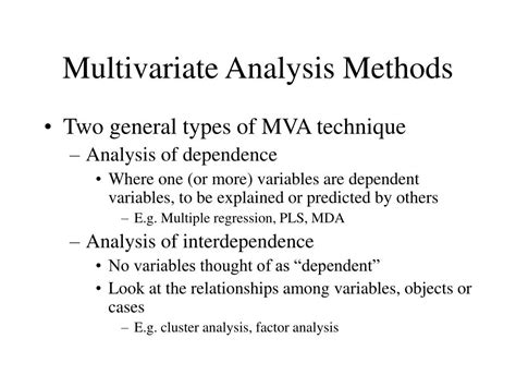 ppt multivariate analysis powerpoint presentation free download id