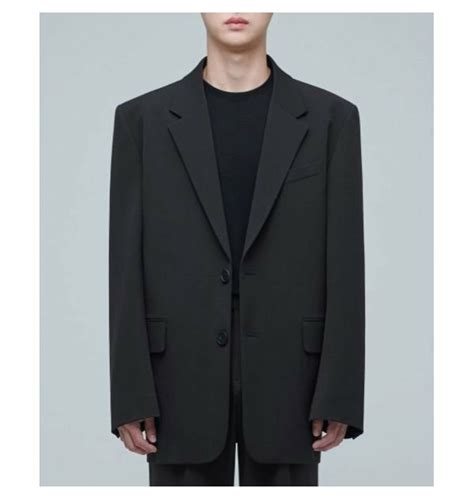 무료배송무신사스탠다드 빅 대디 오버사이즈 블레이저 다크 그레이 티몬