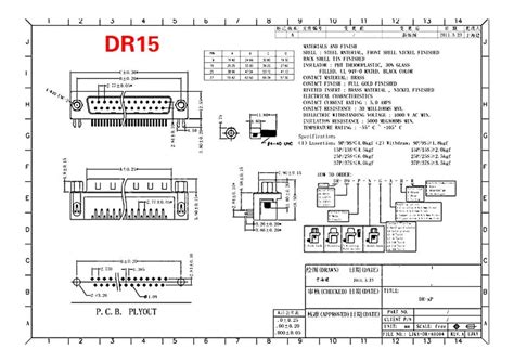 Conector Db Macho Contactos º Para Pcb Angulo Recto