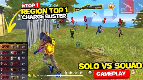 Region Top 1 🔥 🤯 Charge Buster 🔥solo Vs Squad Mobile Gameplay Orbitsx