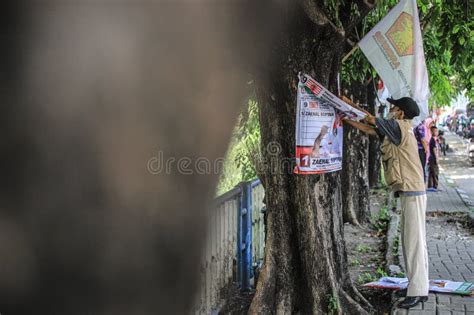 controlling campaign props for the pemilu 2022 editorial photo image
