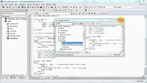active hdl™ v9 2 2 3 design entry hdl editor youtube