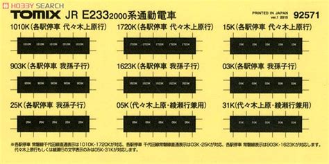 Jr E233 2000系 通勤電車 基本セット 基本・4両セット 鉄道模型 画像一覧