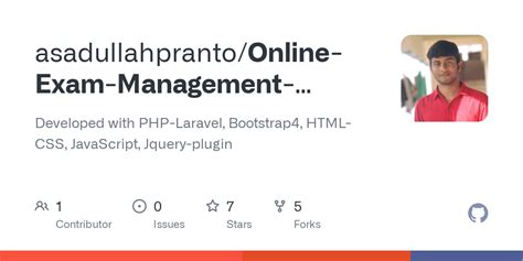 GitHub Asadullahpranto Online Exam Management System Developed With