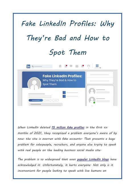 ppt fake linkedin profiles why they re bad and how to spot them powerpoint presentation id