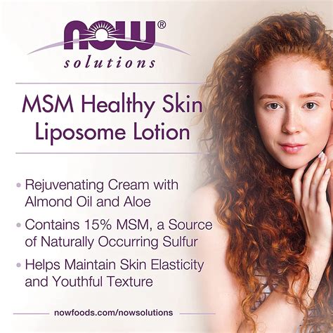 Now Foods Msm Healthy Skin Liposome Lotion 8 Fl Oz Nourishing