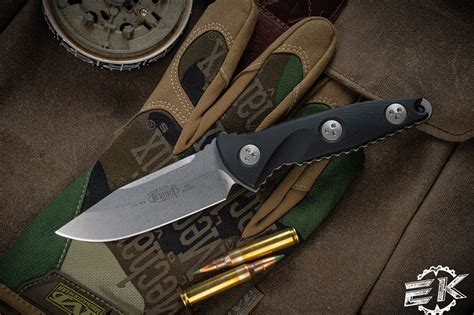 Microtech Socom Alpha Mini G10 Fixed Blade 375 Warcom Stonewash 93m