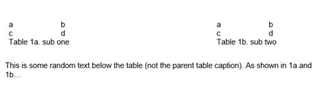 Cross Referencing How To Add The Word Table To Subtable Caption In