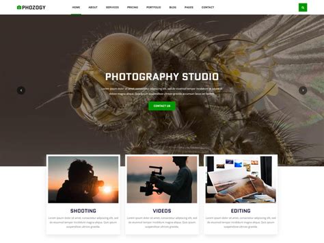 phozogy — Бесплатный bootstrap 4 html5 шаблон веб сайта с адаптивной