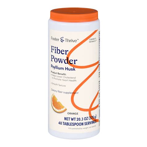 Foster And Thrive Fiber Powder Smooth Texture Orange 203 Oz