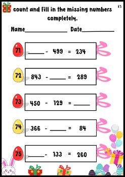 Help Enhance Their Addition Fun With The Missing Numbers Grade3 6