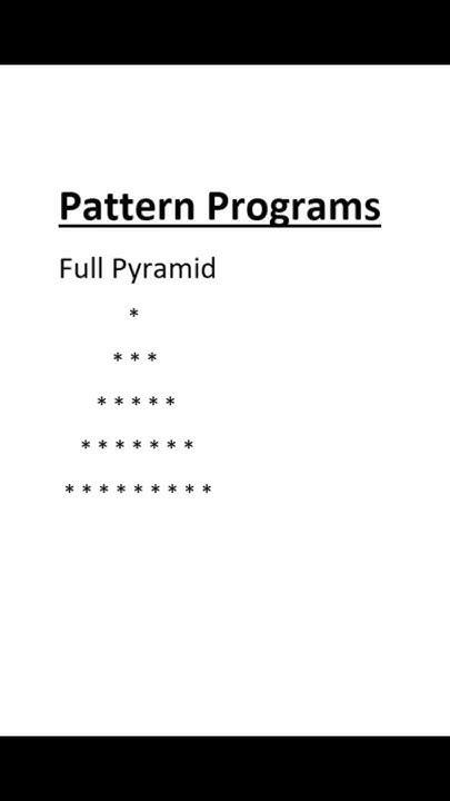 Full Pyramid Pattern Pyramid Pattern Programs Pattern Programs Placement Programming Full Pyramid Pattern Pyramid Pattern Programs Pattern Programs Placement Programming