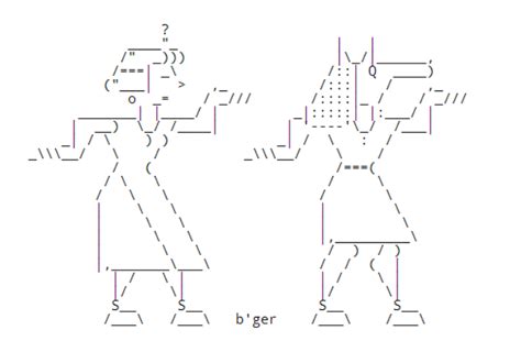 aa ascii art from the us to japan by bsh medium