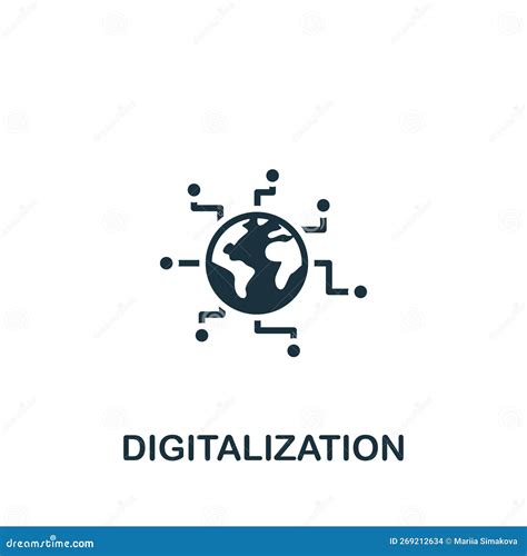 Digitalization Icon Simple Line Element Digitalization Symbol For Templates Web Design And