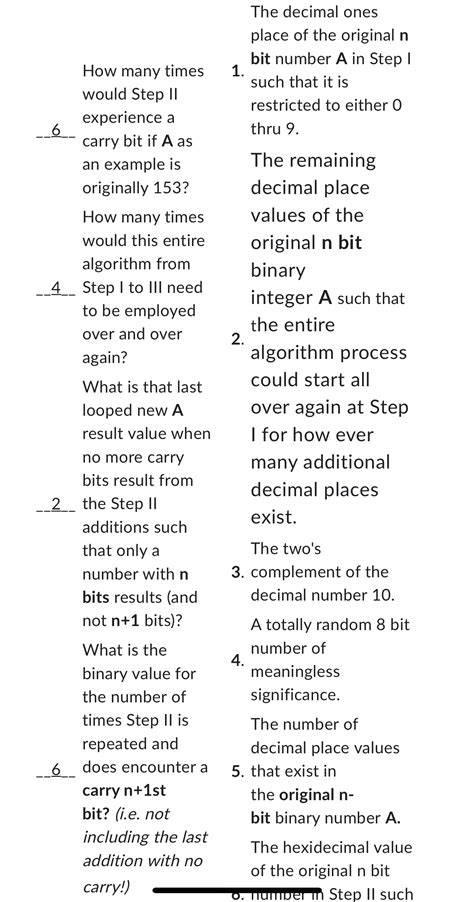 Solved Match The Following Questions Given The Digital