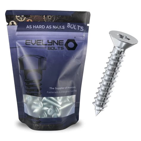 Self Tapper Csunk No8x112in Evelyne Bolts® Greaseape