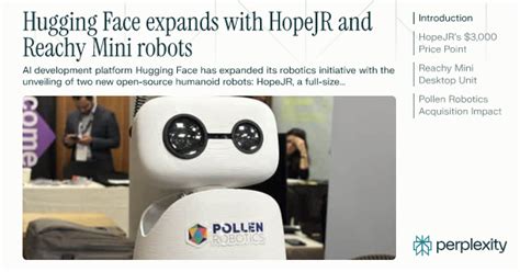 Hugging Face Expands With Hopejr And Reachy Mini Robots