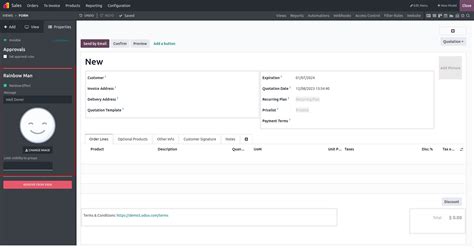 Customizing Approval And Rainbow Man Odoo 17 Studio Book