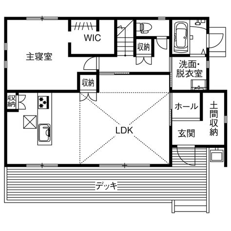 【suumo】 【1000万円台 2階建て 33坪 間取り】吹抜けリビングの開放感！1階だけでも生活できる平屋風2階建て カスタム