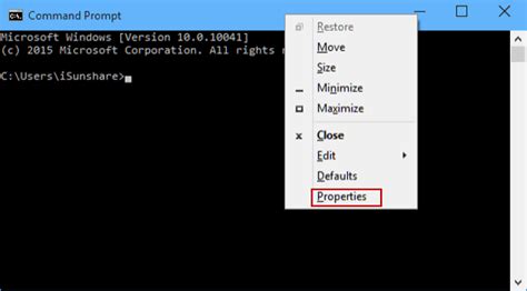 Adjust Command Prompt Window Opacity On Windows 10